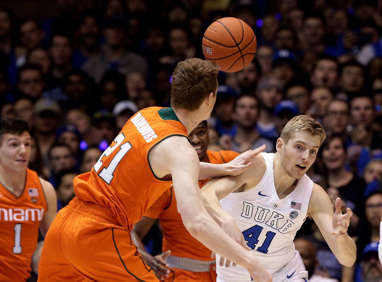 Barrett, Reddish lead No. 3 Duke past Miami, 87-57
