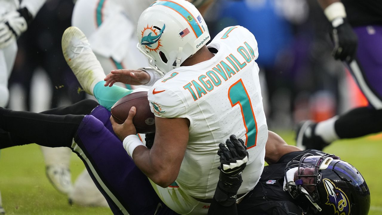 Tua Tagovailoa, Dolphins thumped by AFC-leading Ravens