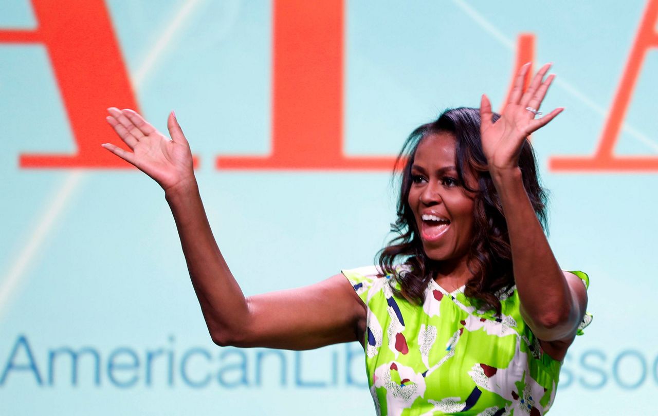 Michelle Obama discusses new memoir at library conference