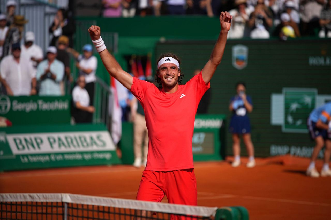 Tsitsipas sweeps aside Ruud to win Monte Carlo Masters for the third time, and then weeps