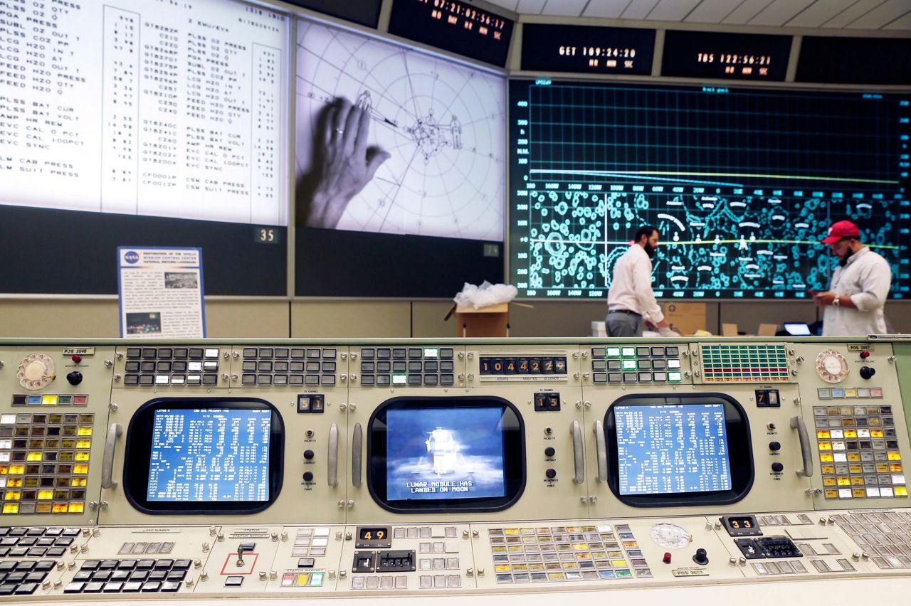 Restored Mission Control comes alive 50 years after Apollo