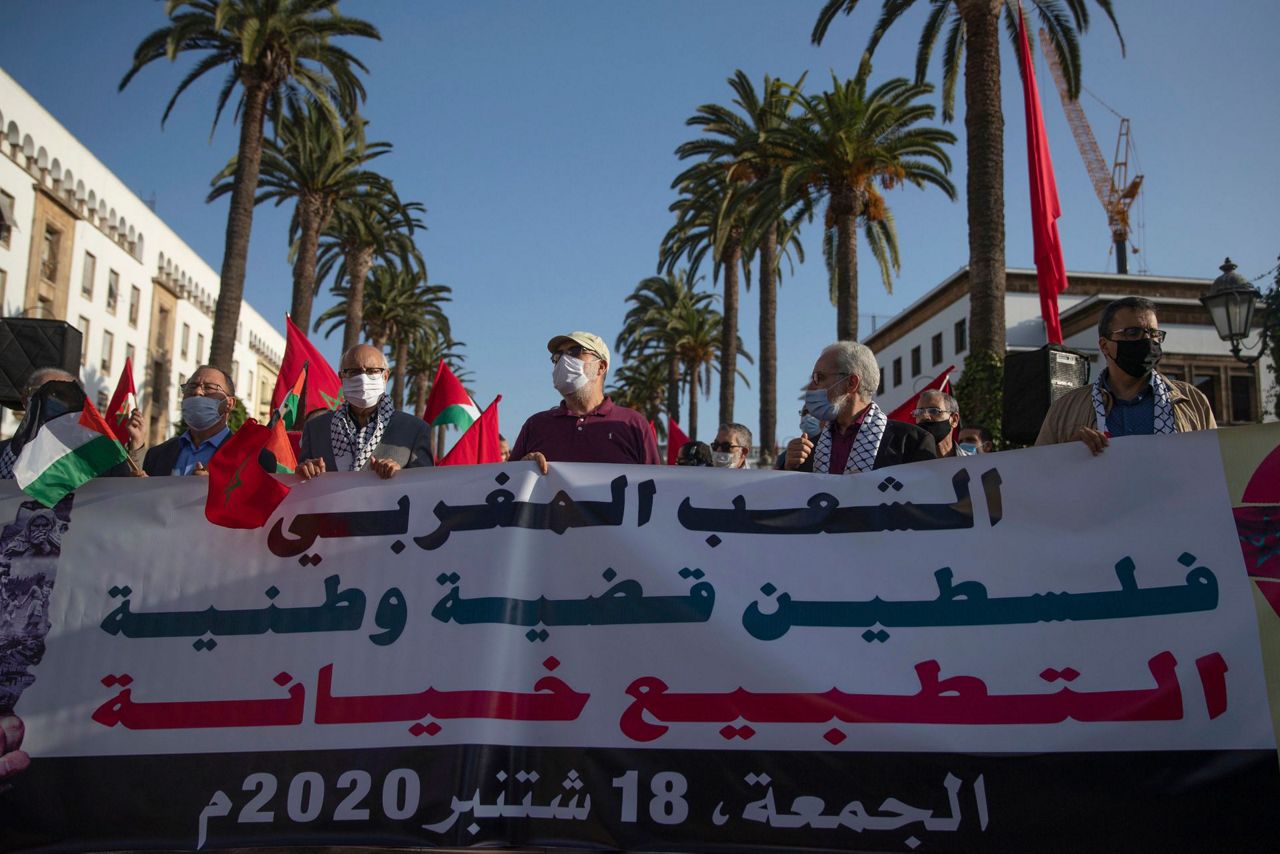 Moroccans protest Arab nations normalizing ties with Israel