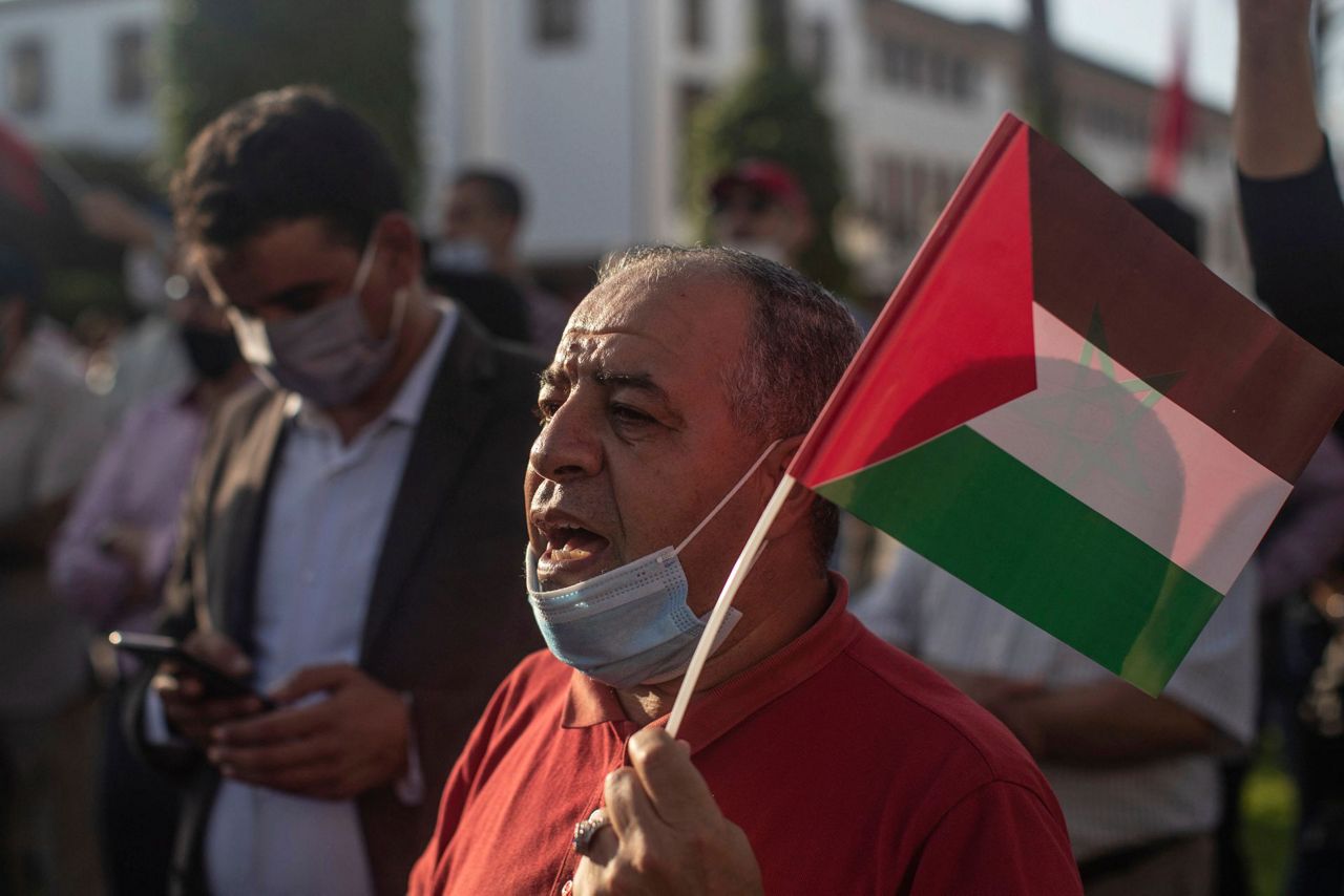 Moroccans protest Arab nations normalizing ties with Israel