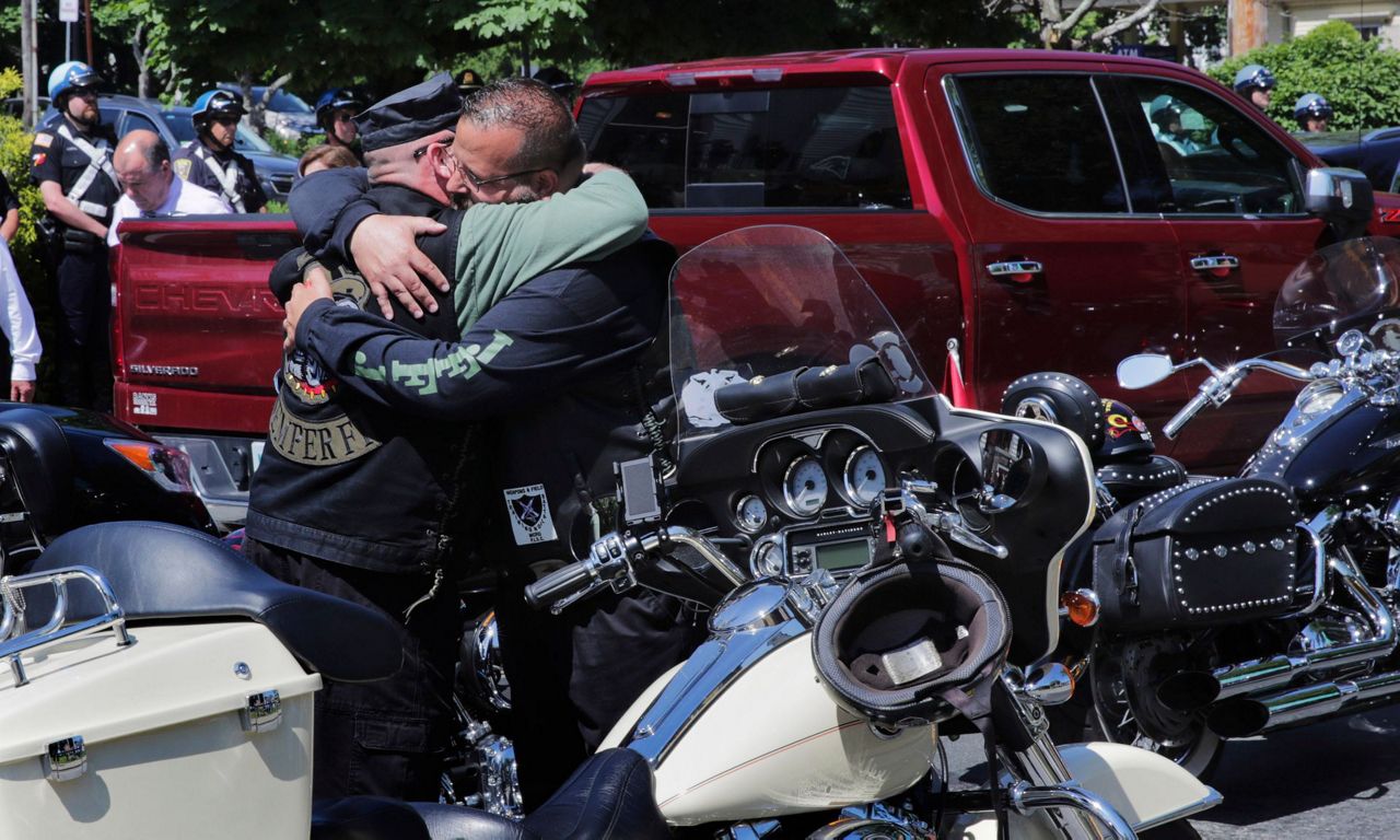 Bikers say their farewells to those killed in fiery crash