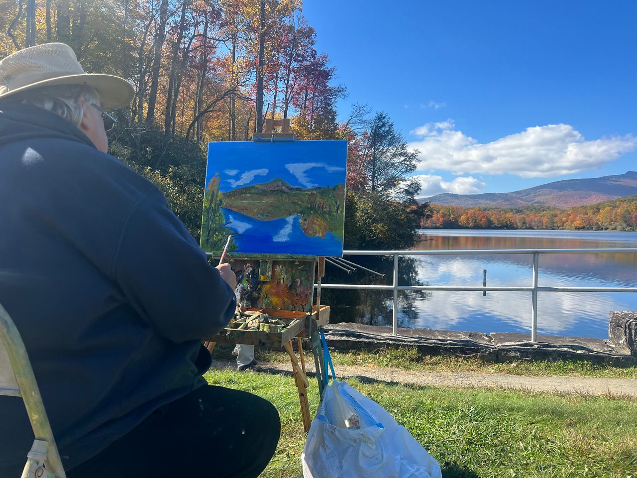 The leaves are peaking in the mountains