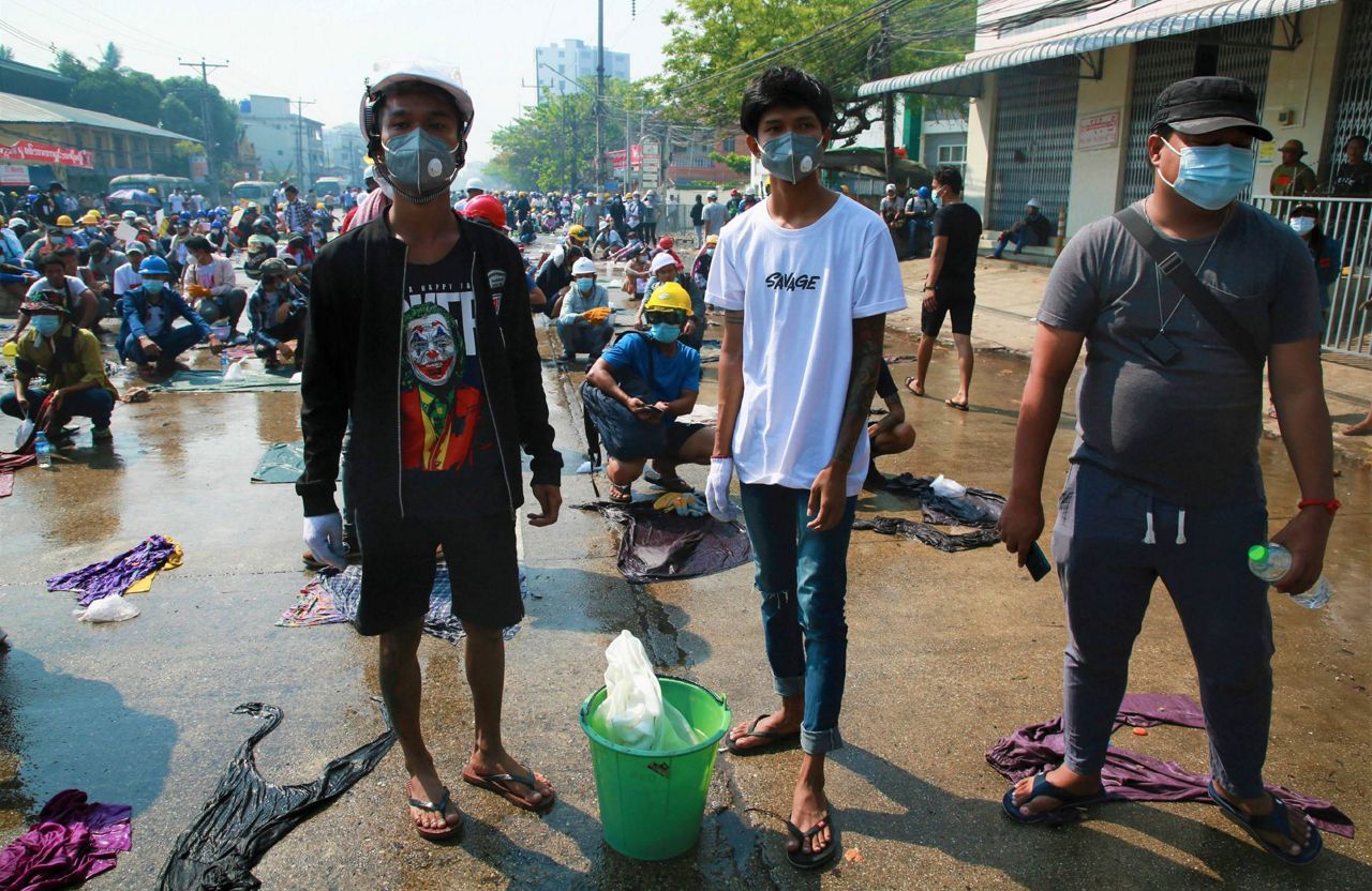 Protests, tear gas in Myanmar after UN envoy urges action