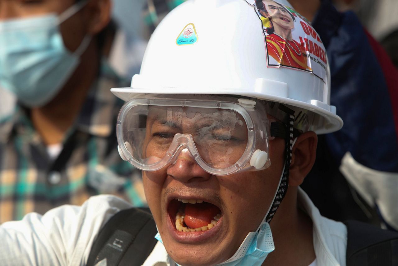 Scores arrested as Myanmar police disperse anti-coup rally