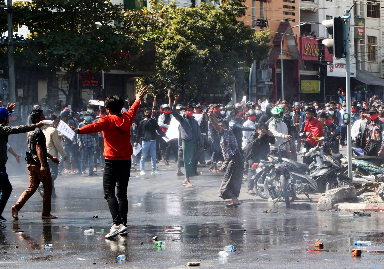 Myanmar protesters march again, defying ban on gatherings