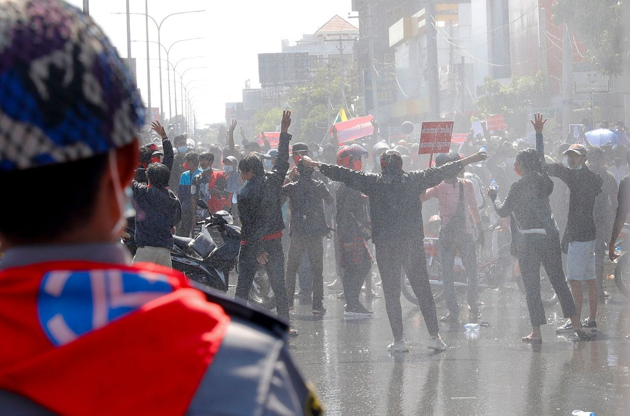 Myanmar protesters march again, defying ban on gatherings