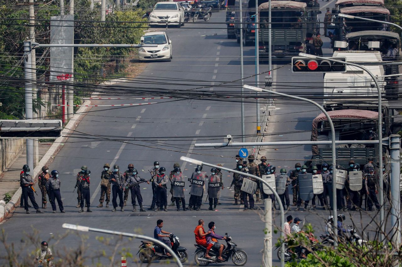 Myanmar police deploy early to crank up pressure on protests