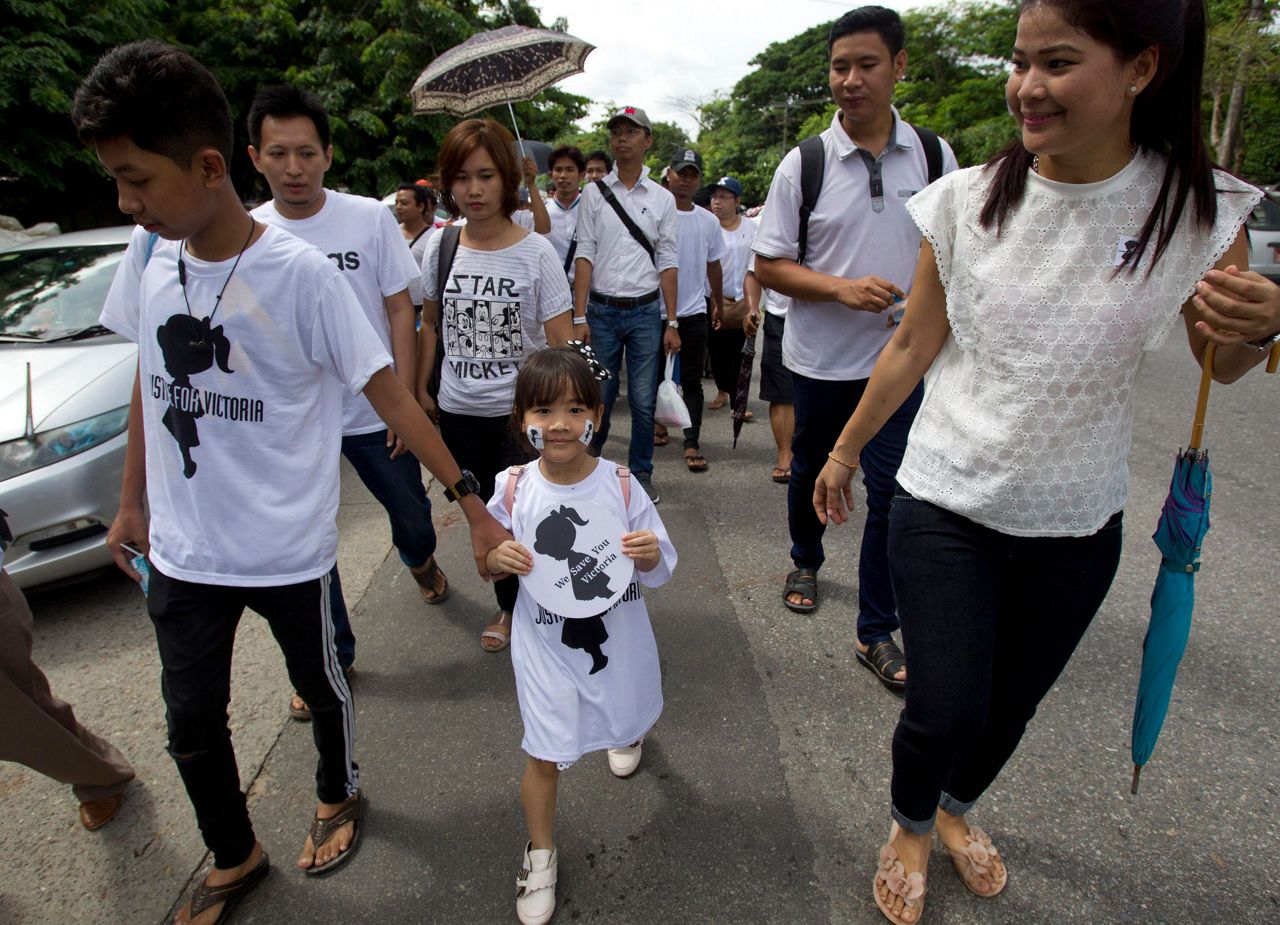 Protesters in Myanmar demand justice after 2-year-old raped