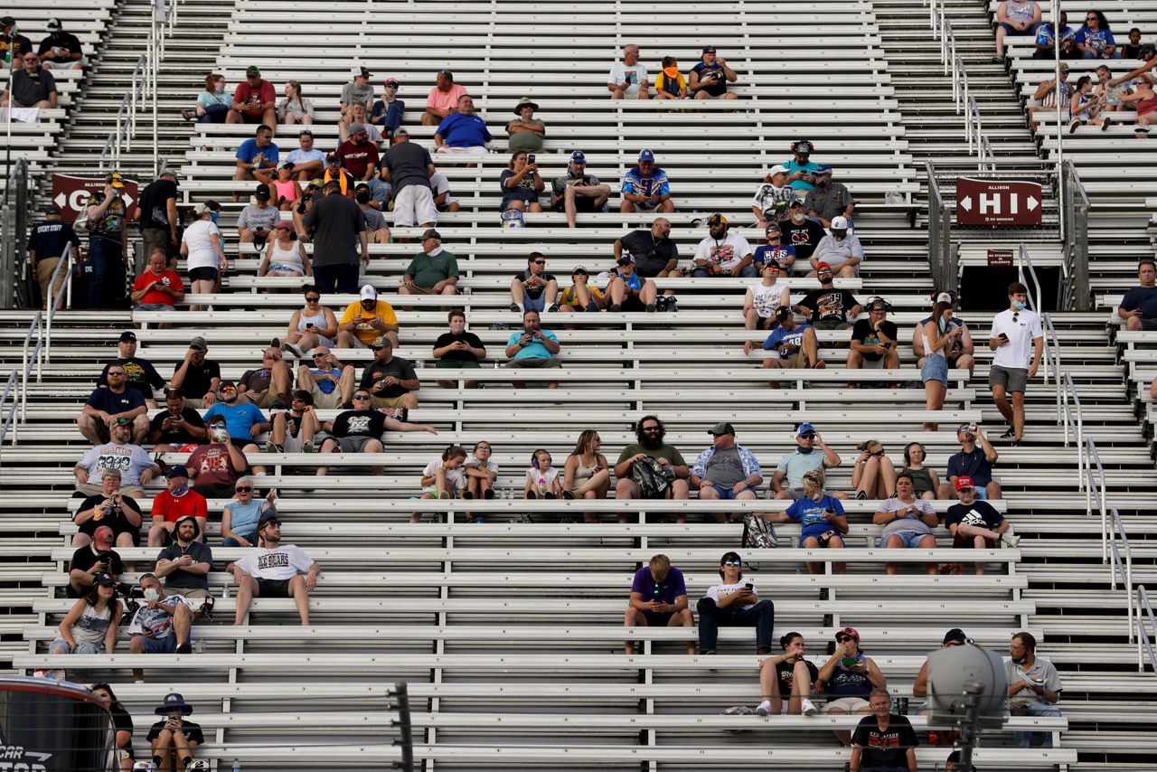 NASCAR hosting largest sporting event crowd since pandemic