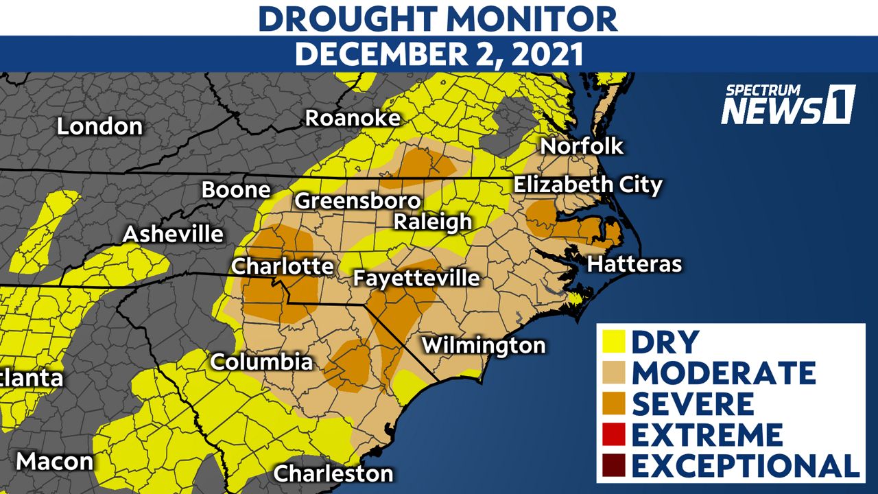 Half of North Carolina now has a severe drought