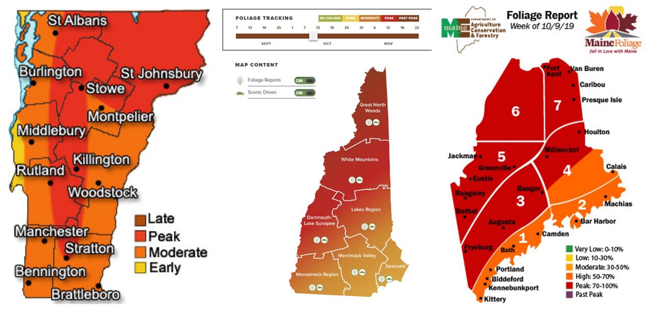 Many Areas Across New England Seeing Peak Color This Weekend