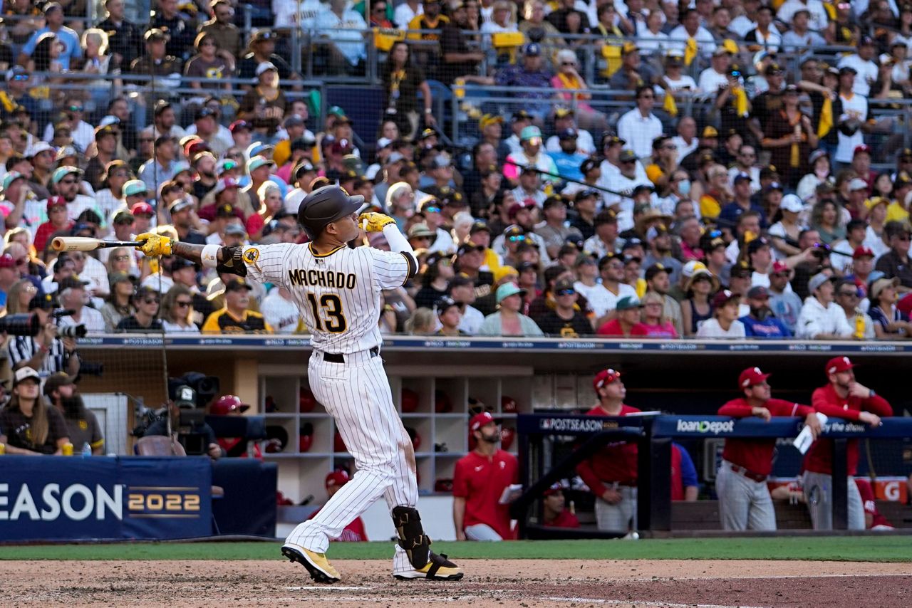 Drury, Padres rally to beat Nola, Phillies 8-5, tie NLCS 1-1