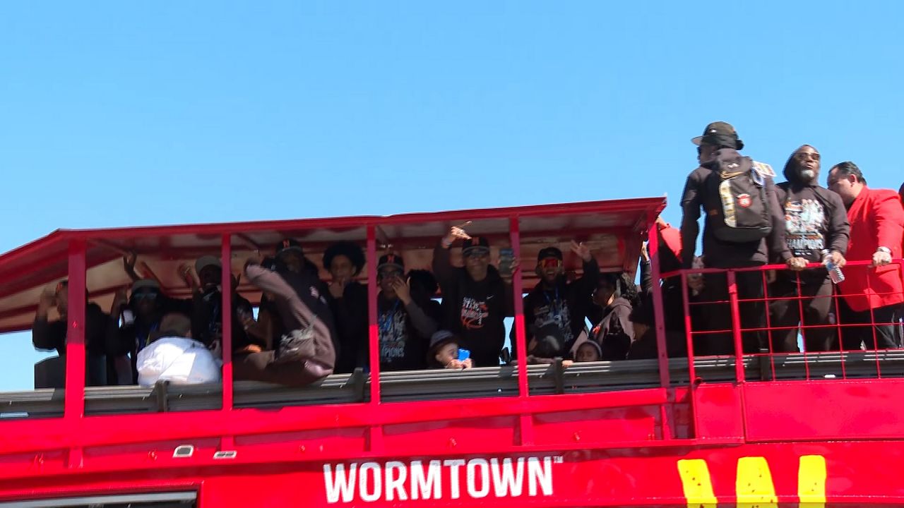 North high celebrates basketball title with rolling rally