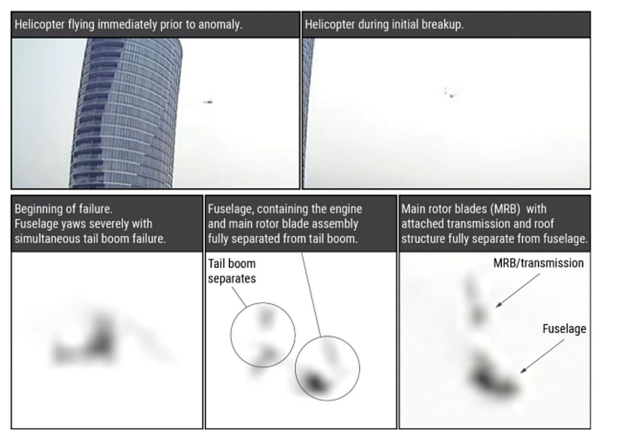 New report shows NYC helicopter breaking apart in midair before crash ...