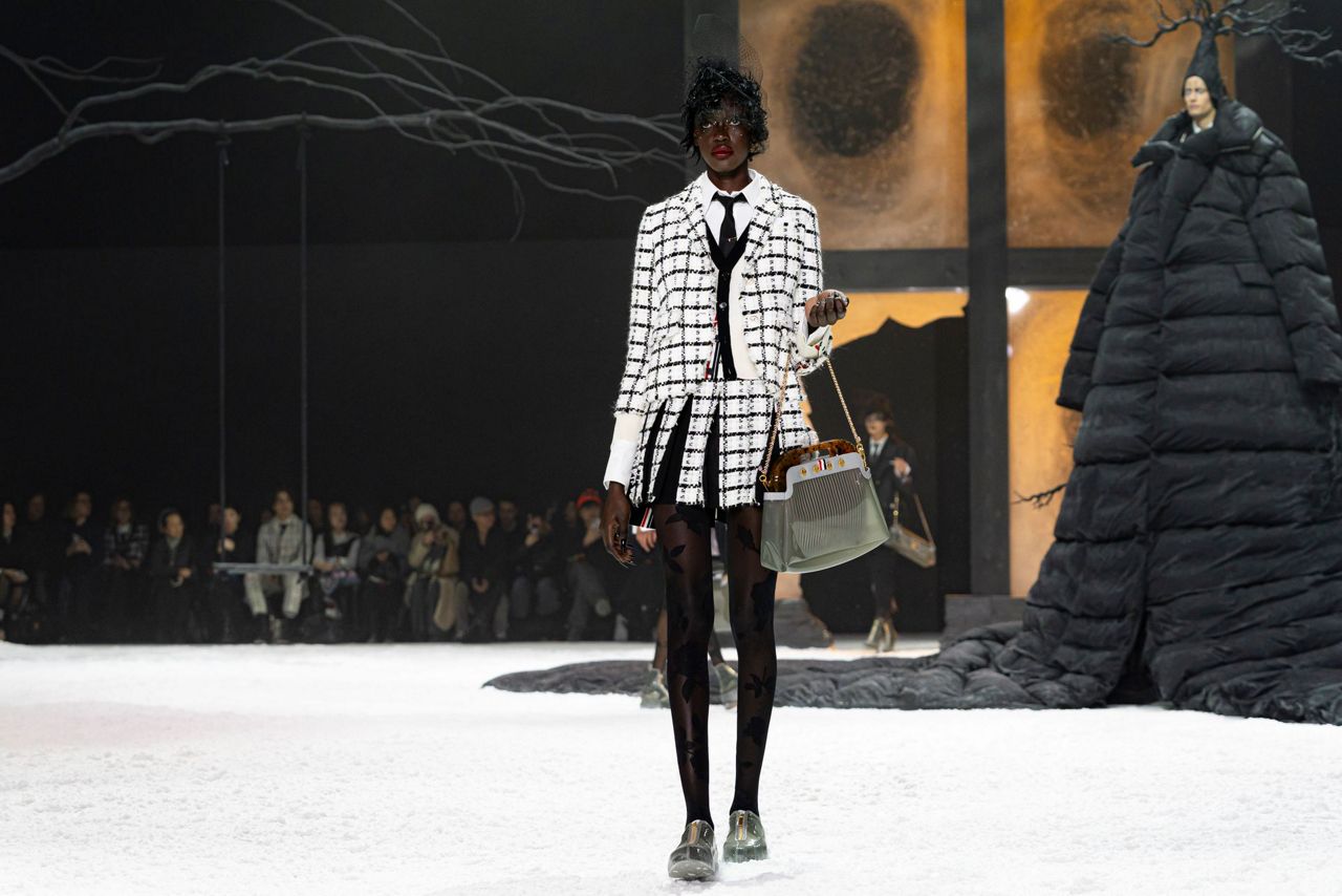 Thom Browne closes out NY Fashion Week with a black-and-white flourish ...