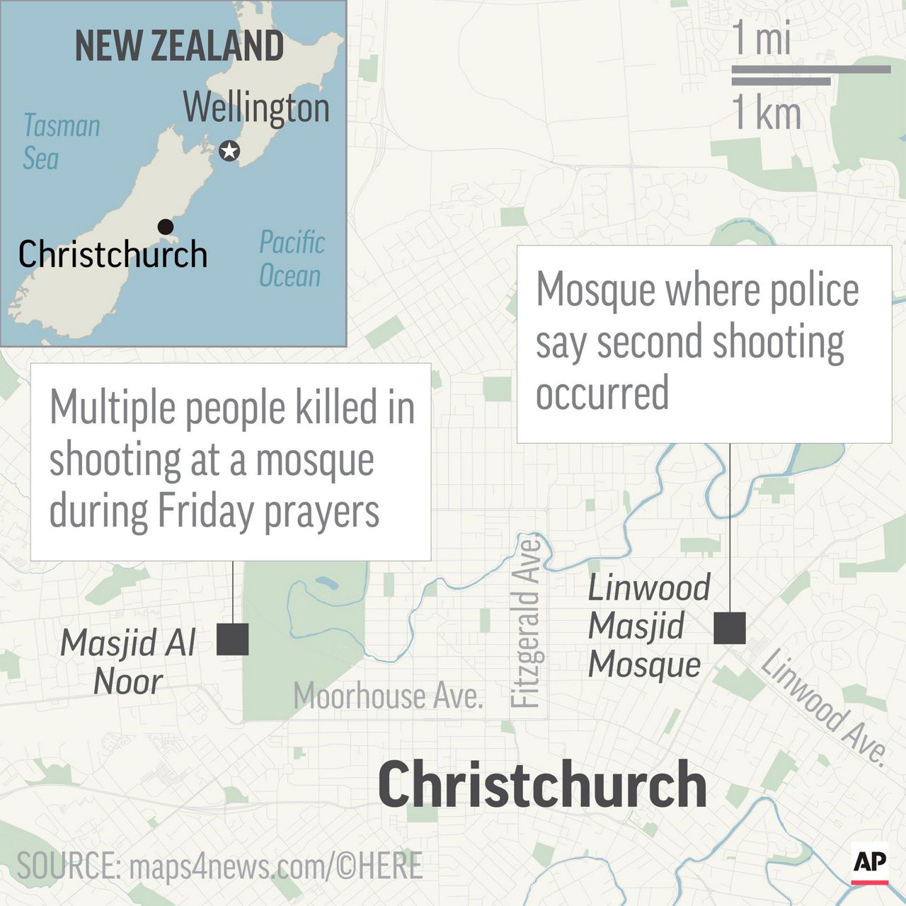 Witness: Many dead in New Zealand mosque shooting