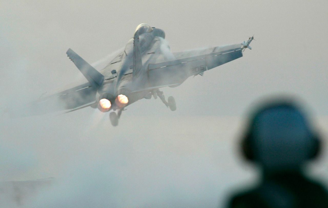 Navy jet crashes in California but pilot ejects safely