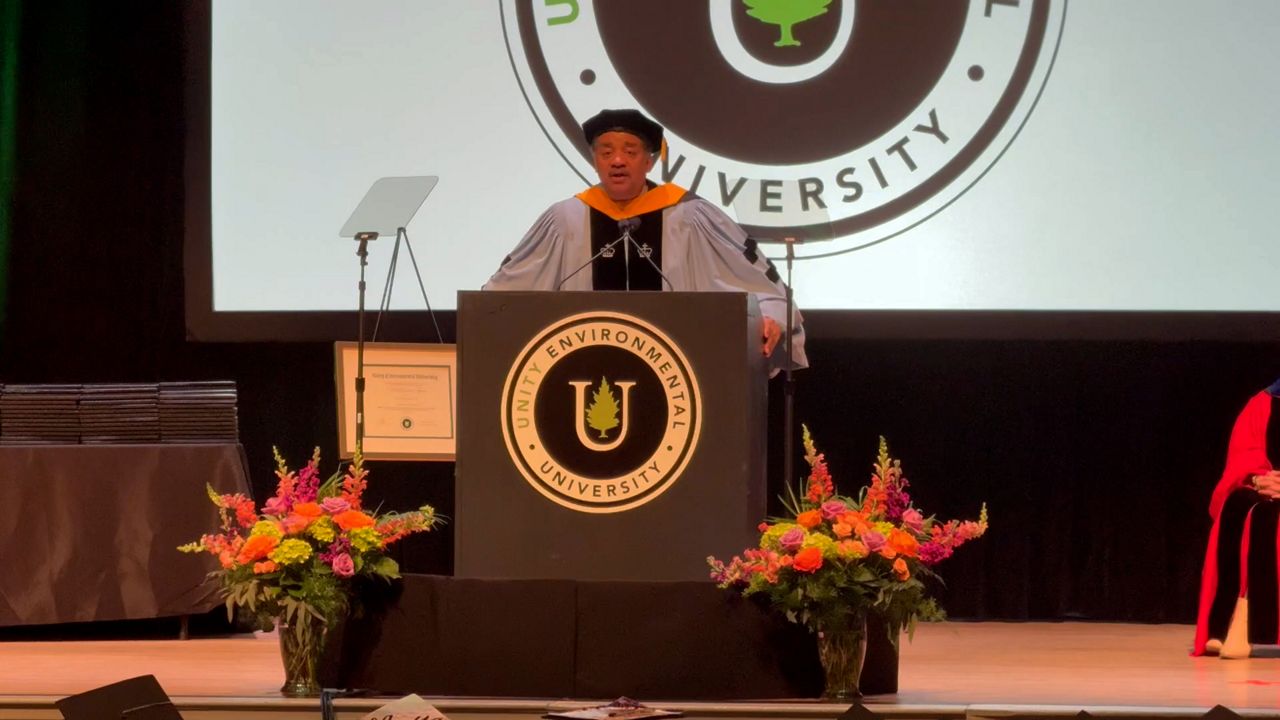 Neil deGrasse Tyson speaks to college graduates in Maine