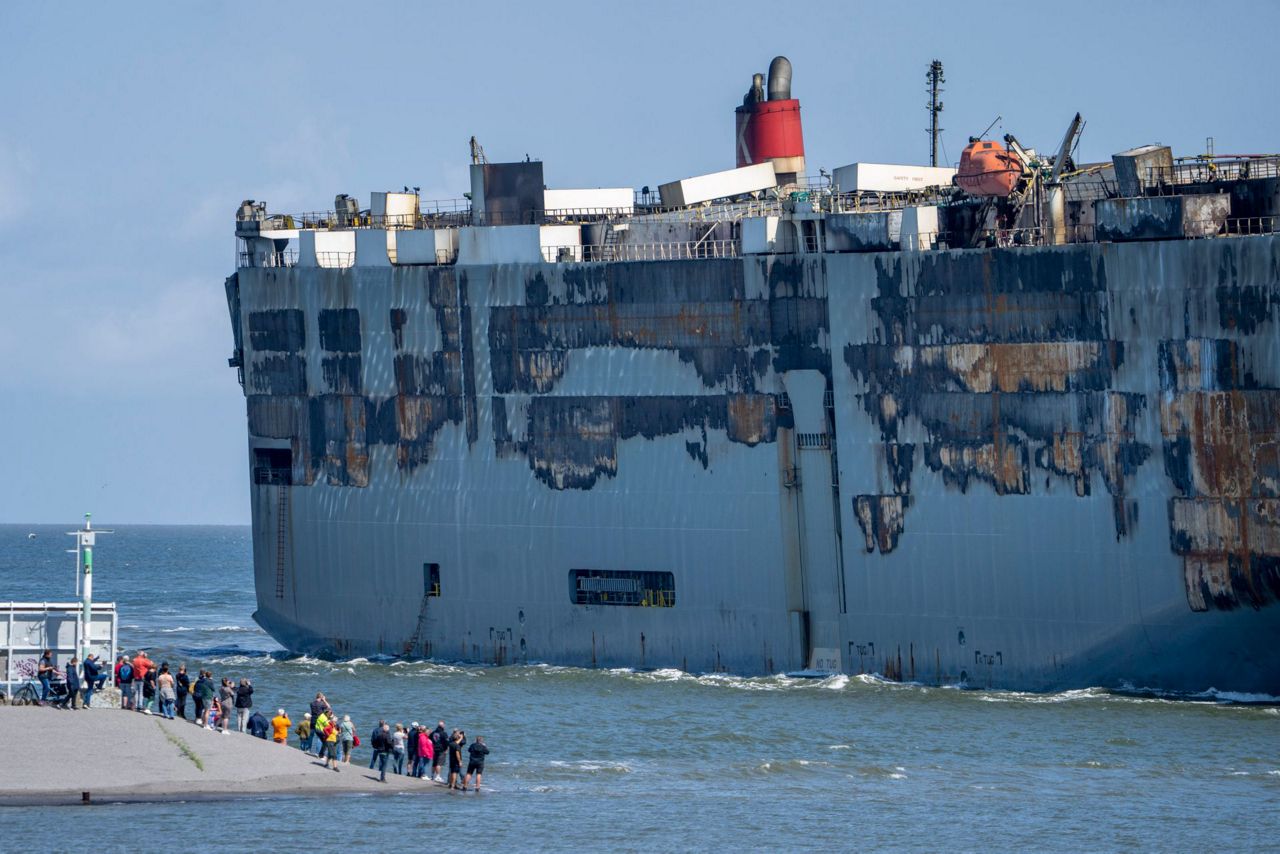 A car-carrying ship that burned for a week on the North Sea will be ...