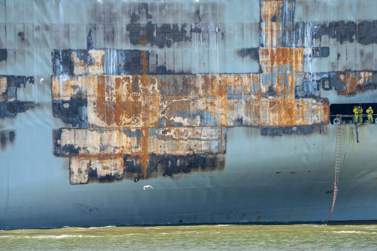 A car-carrying ship that burned for a week on the North Sea will be ...
