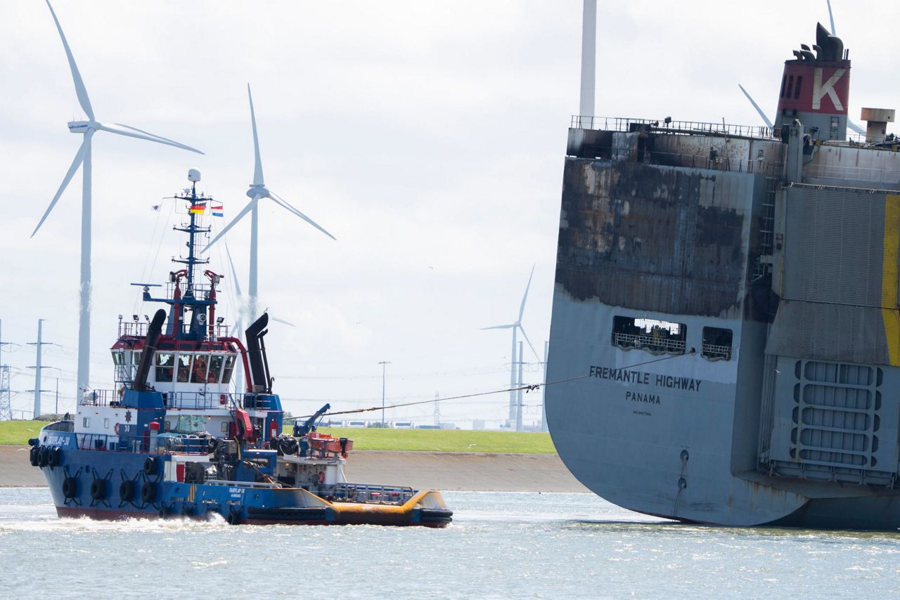 A car-carrying ship that burned for a week on the North Sea will be ...
