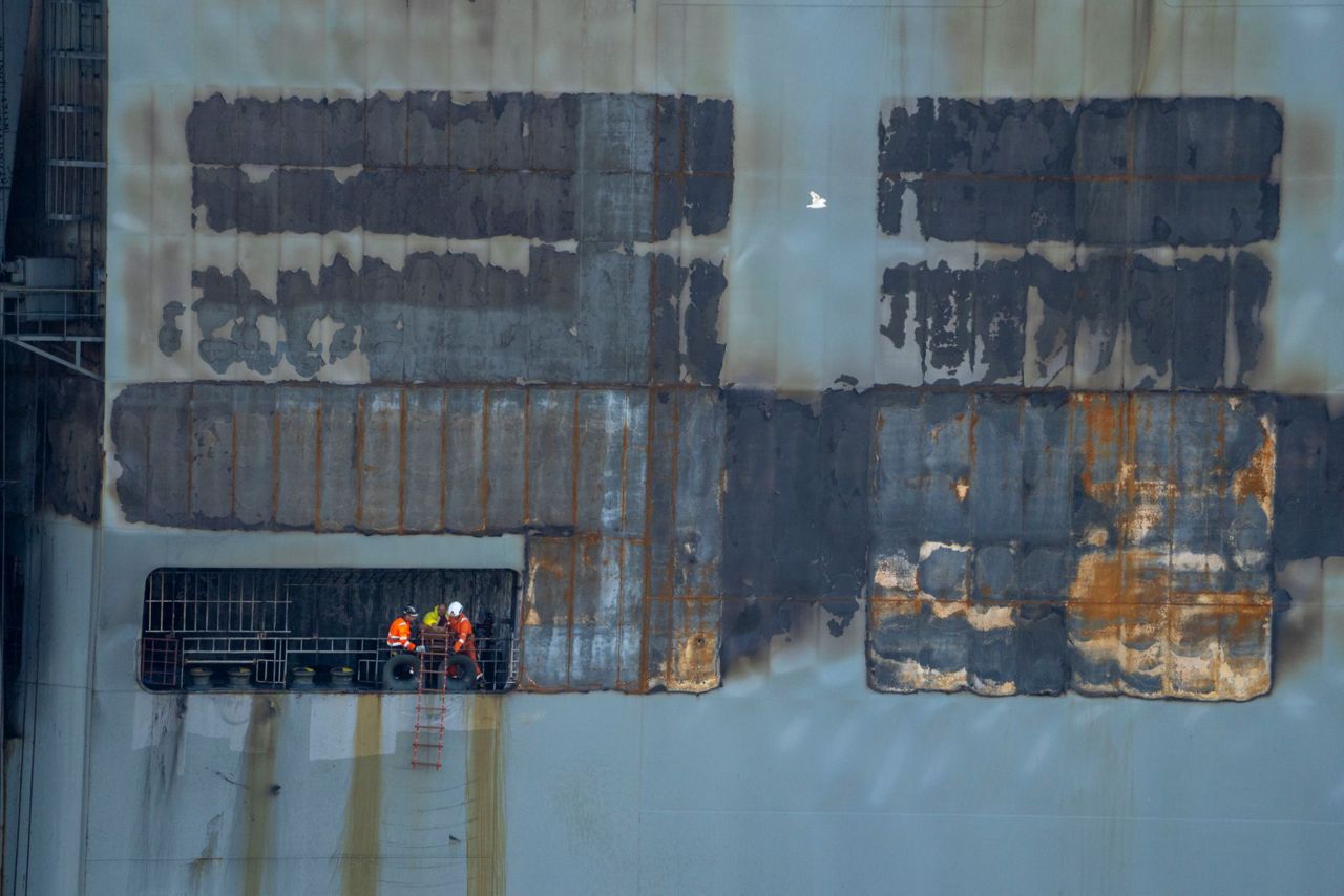 A car-carrying ship that burned for a week on the North Sea will be ...