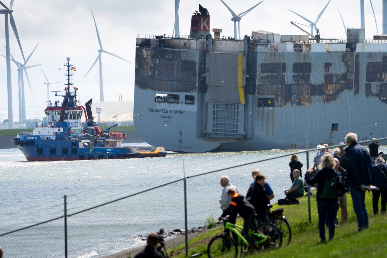 A car-carrying ship that burned for a week on the North Sea will be ...