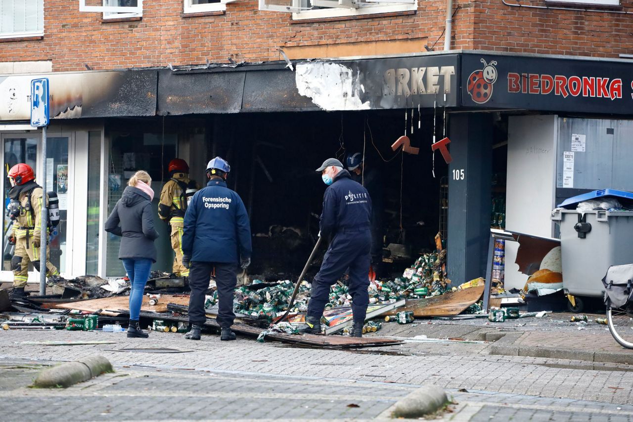 Blasts badly damage 2 Polish supermarkets in the Netherlands
