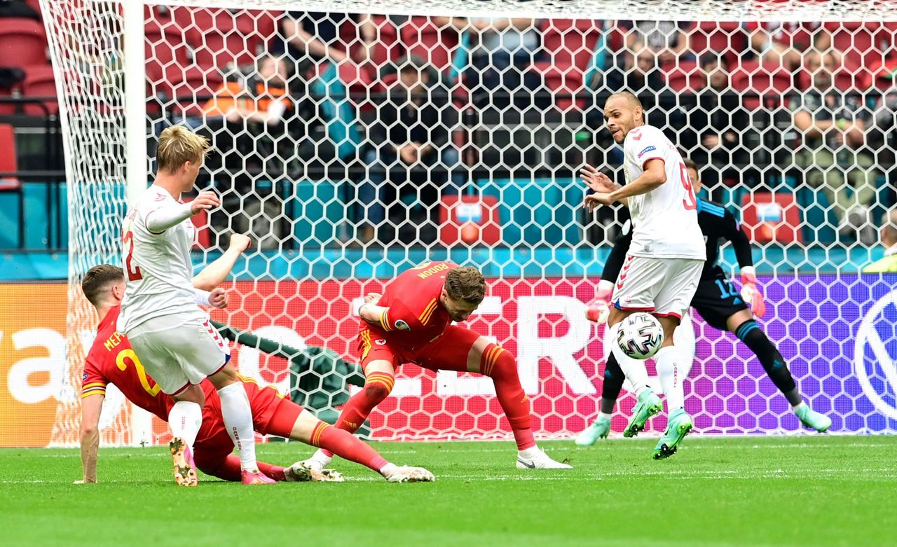 Dolberg scores 2, Denmark beats Wales 4-0 at Euro 2020