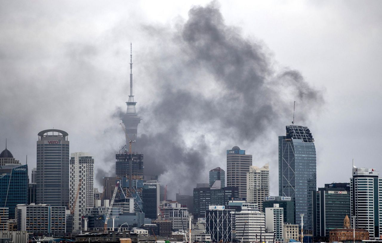 Fire at New Zealand construction site sends smoke over city