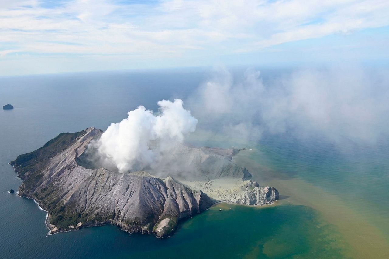 New Zealand volcano erupts