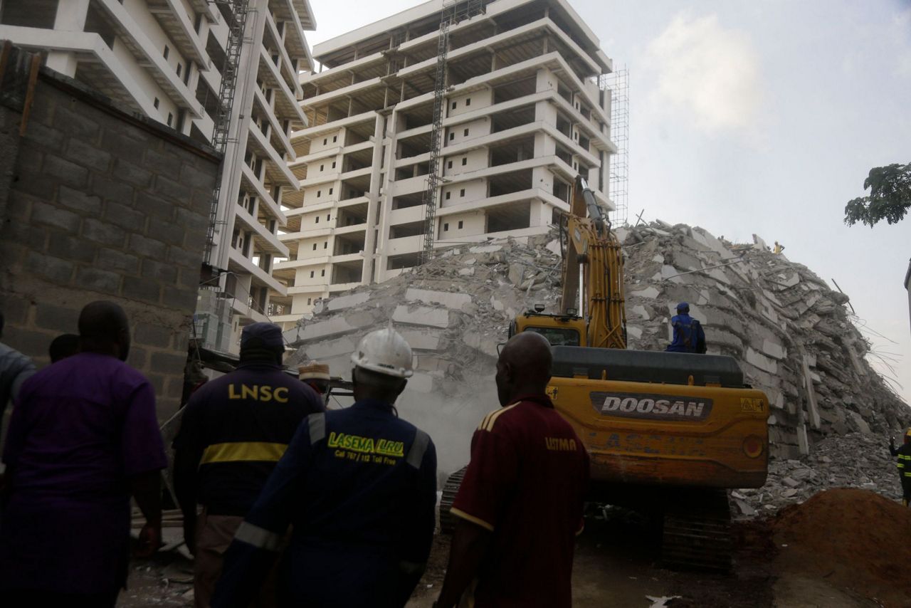 21-story building under construction in Nigeria collapses