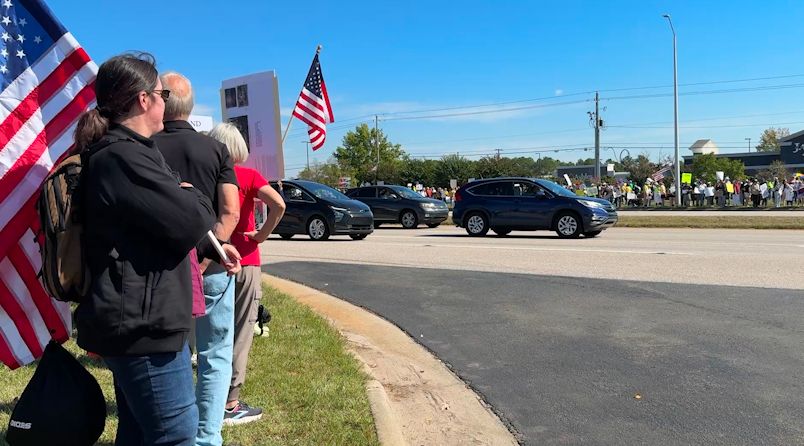 'No Kings' protest held along Capital Boulevard in Raleigh