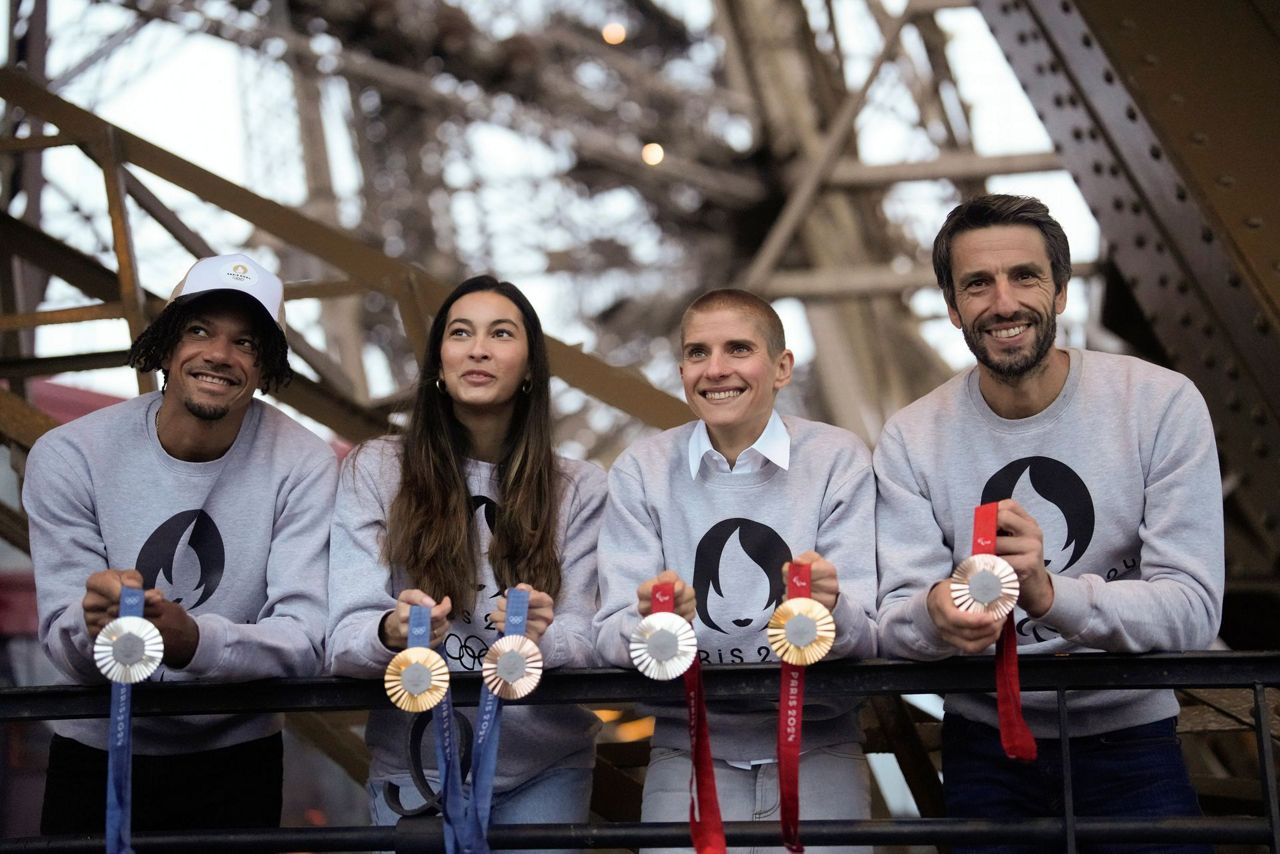 The Paris Olympics medals are monumental: They're made with metal chunks from the Eiffel Tower