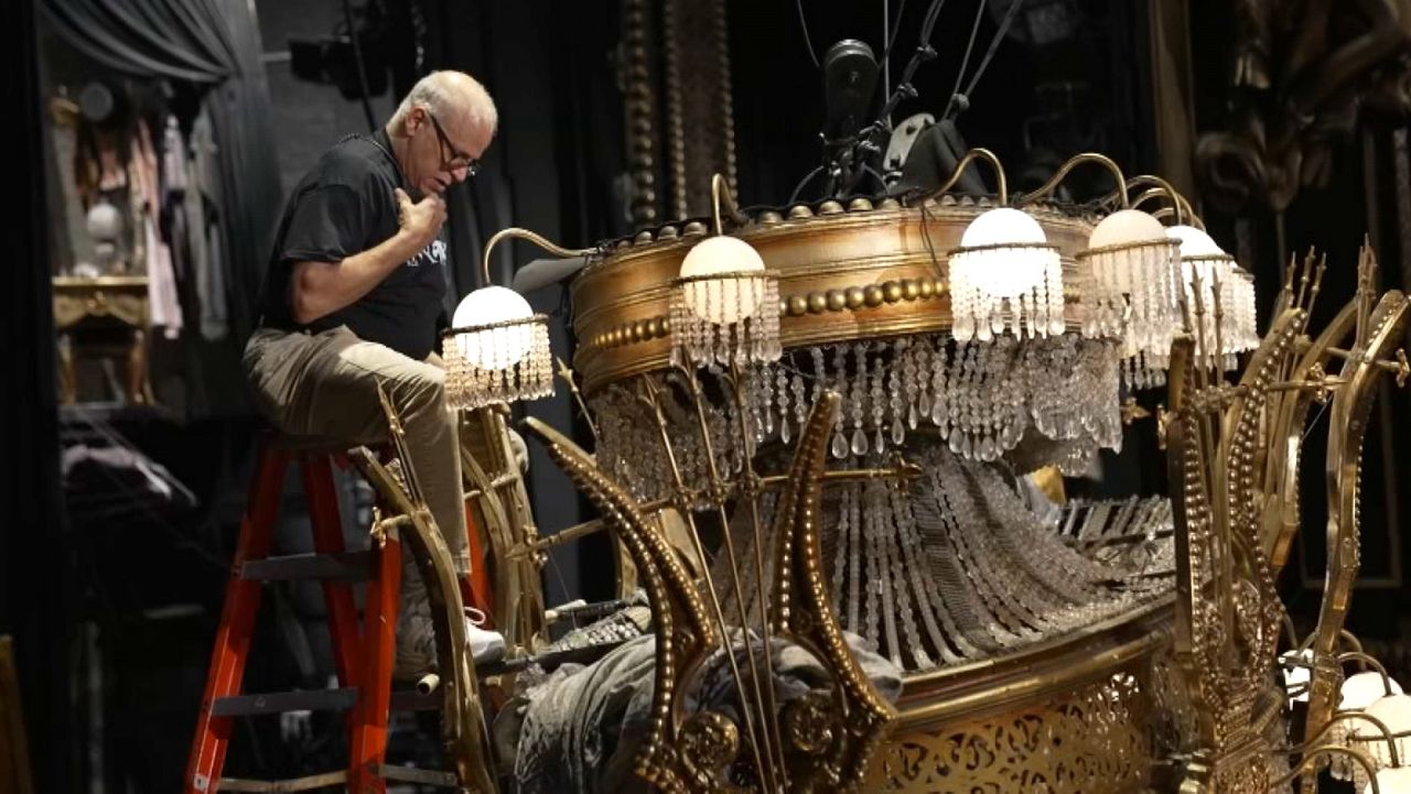 The dazzling chandelier at ‘The Phantom of the Opera’
