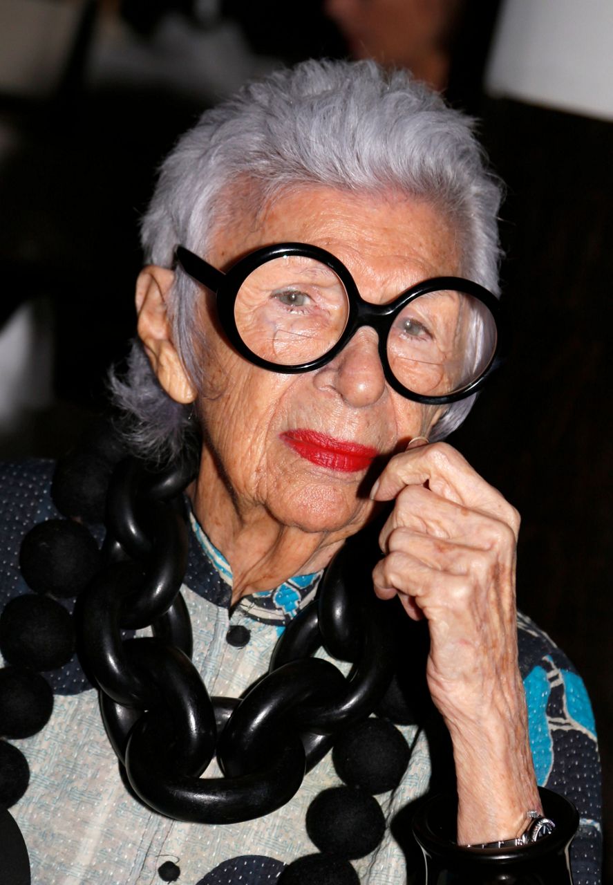 Iris Apfel, fashion icon known for her eye-catching style, dies at 102