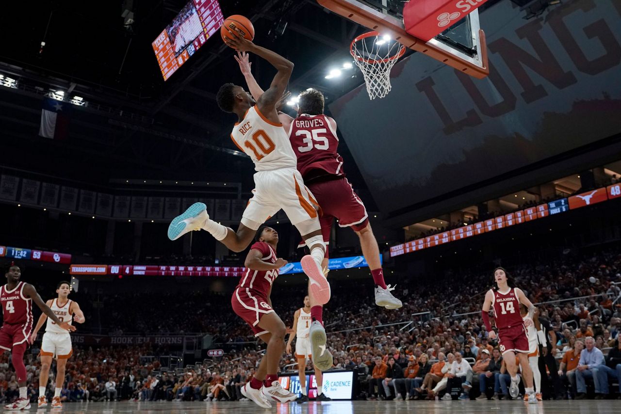 Rice's 24 points help No. 6 Texas top Oklahoma in OT