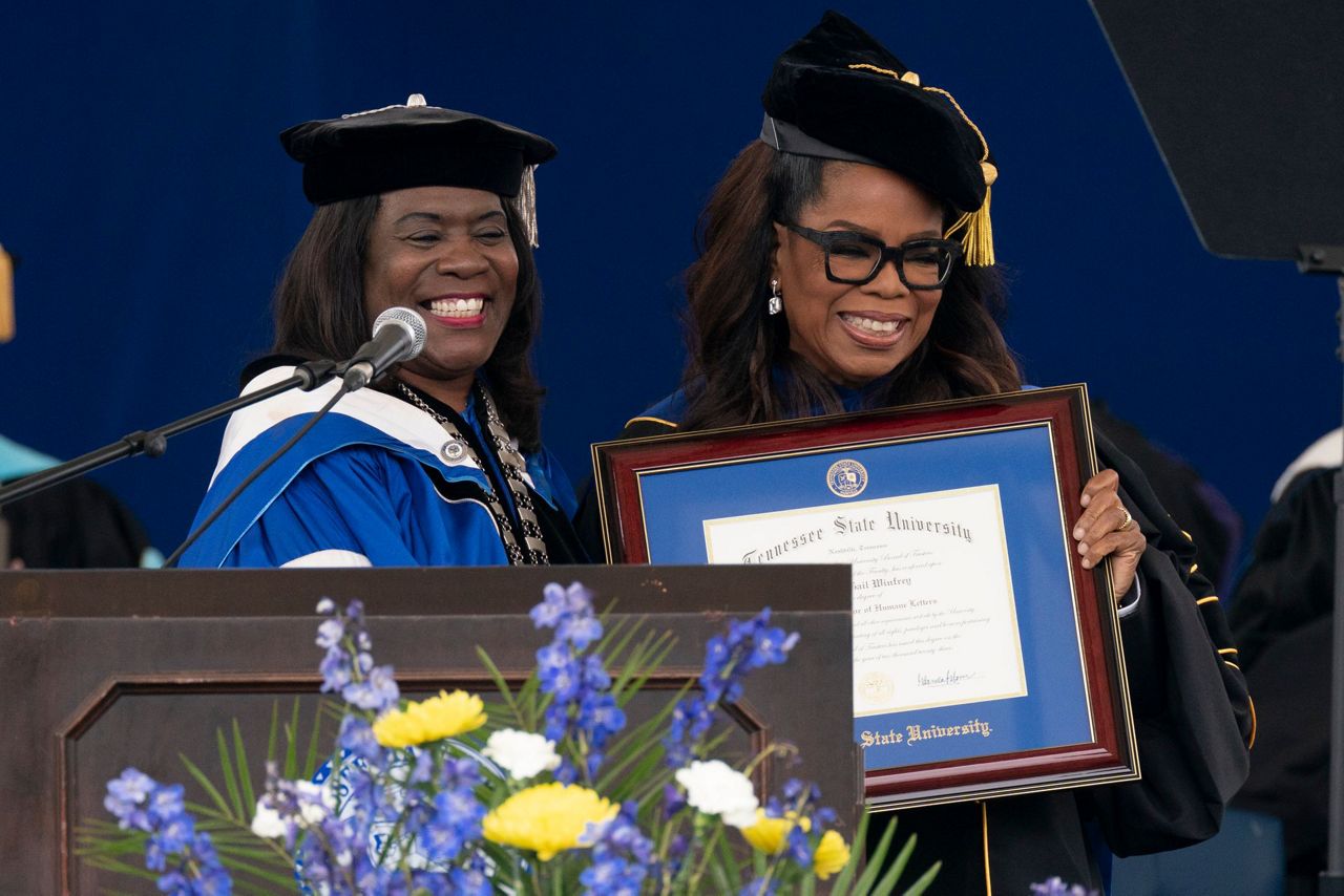 Oprah tells class of 2023 to follow 'still, small voice'