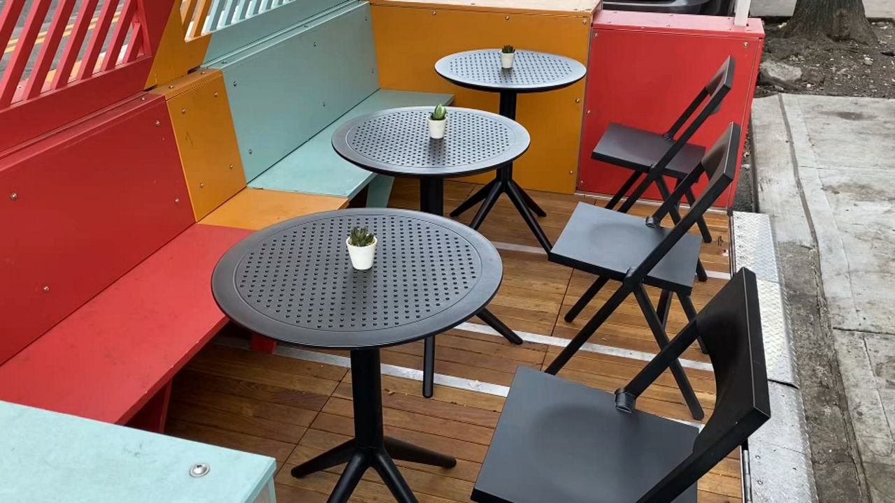 Curbside dining program returns to city's streets