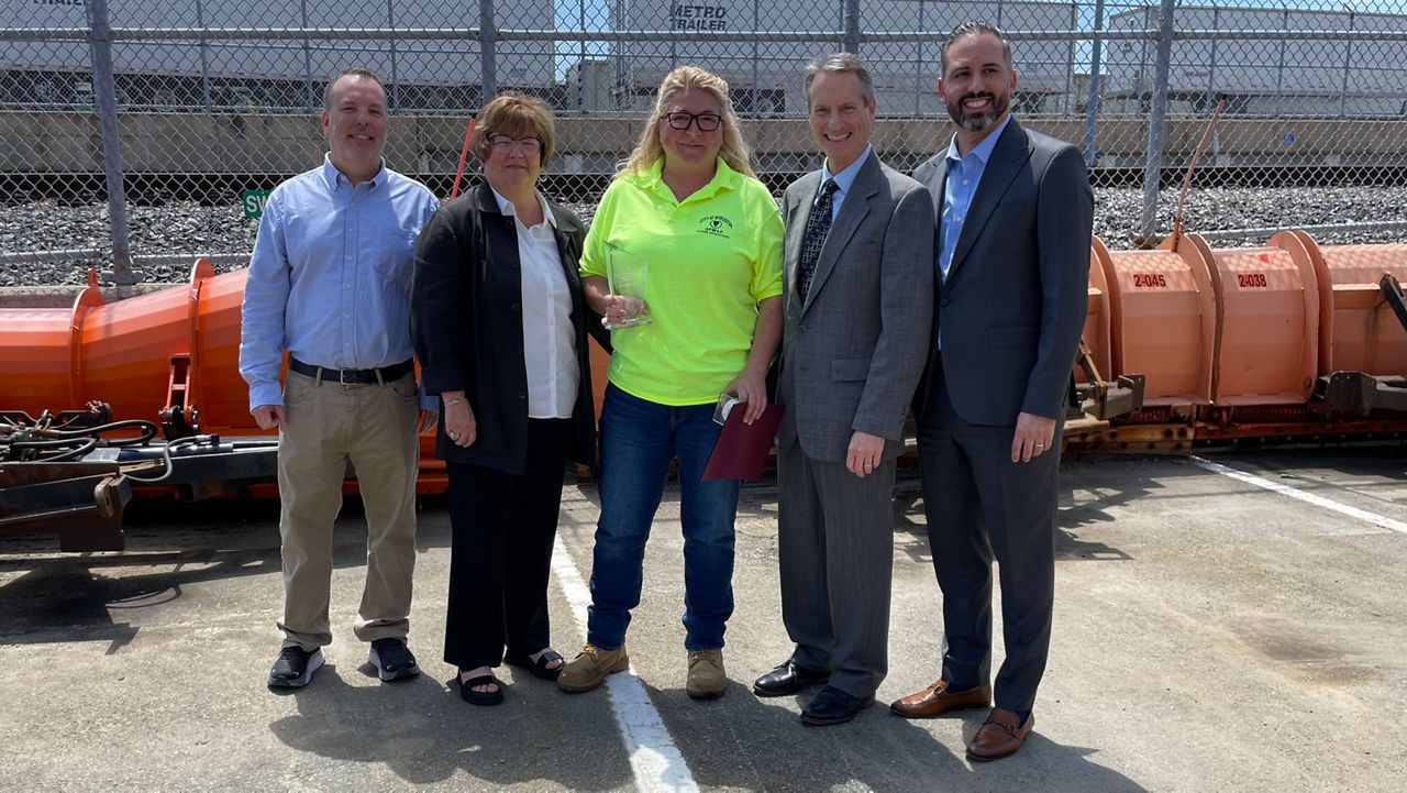 Worcester DPW&P employee receives award