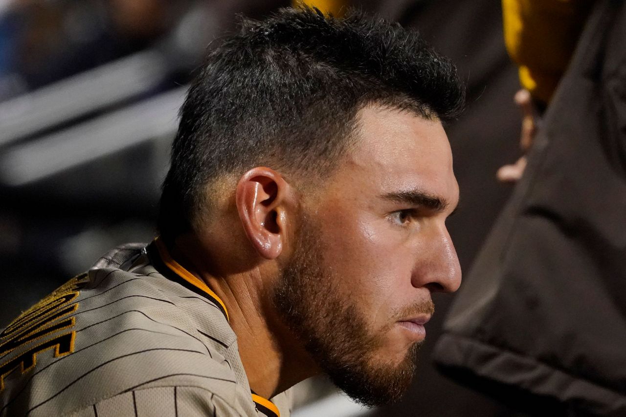 Umps check Padres pitcher Musgrove's ears for sticky stuff