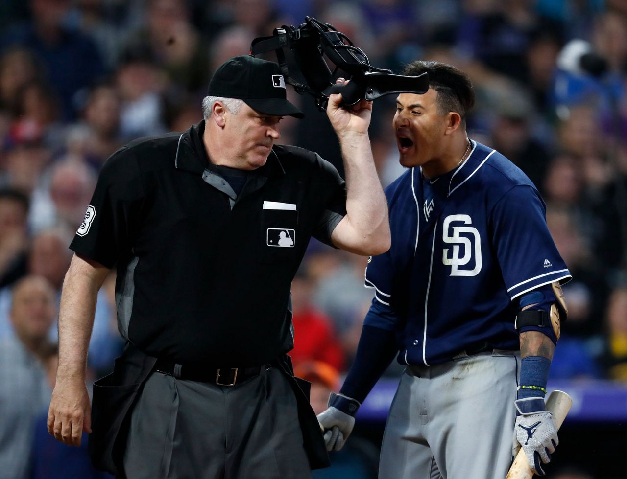 Padres' Machado denies bumping umpire, to appeal 1-game ban