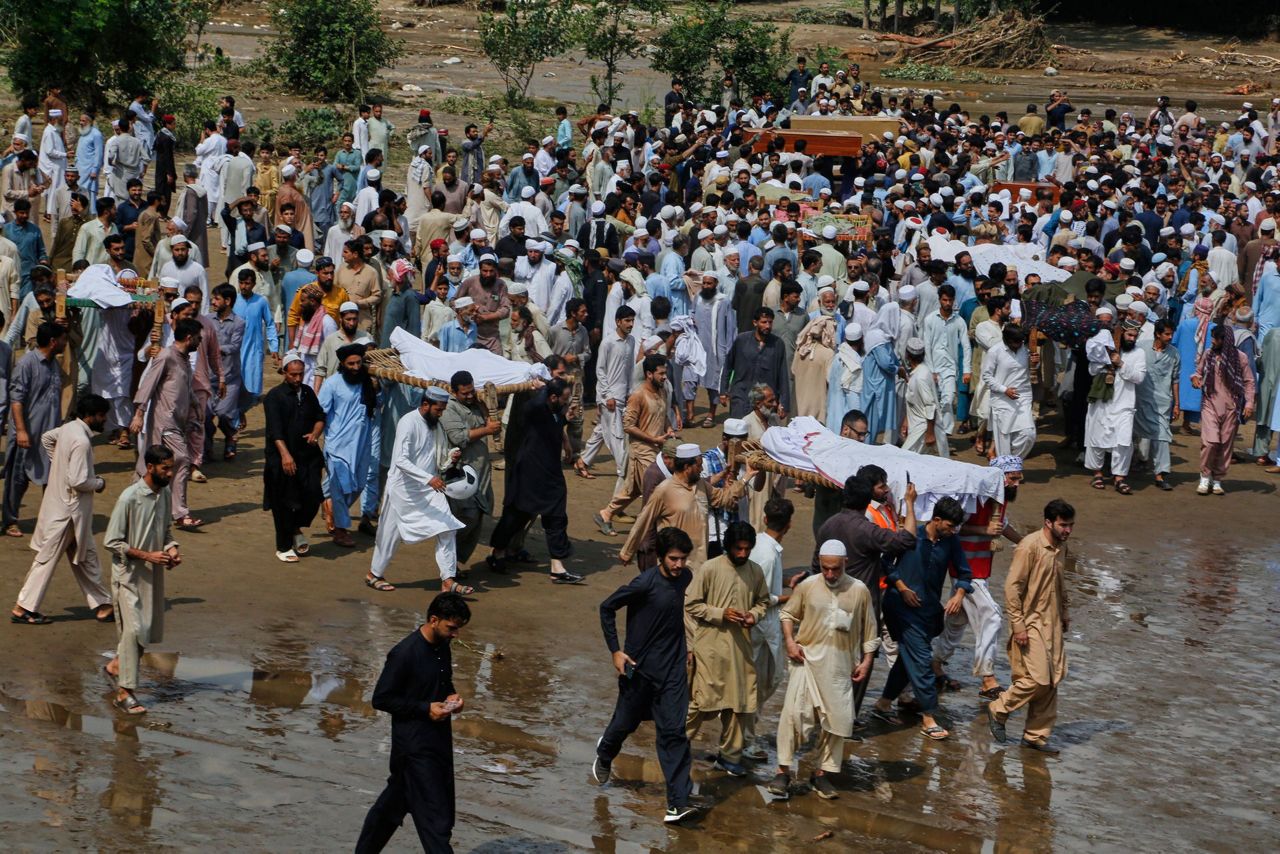 Floods in Pakistan wash away homes and leave at least 220 dead