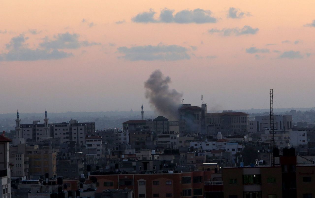 The Latest: Israeli bus struck by fire from Gaza