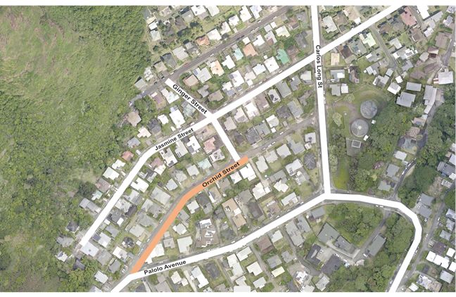 City to perform roadwork on Orchid Street in Palolo Valley