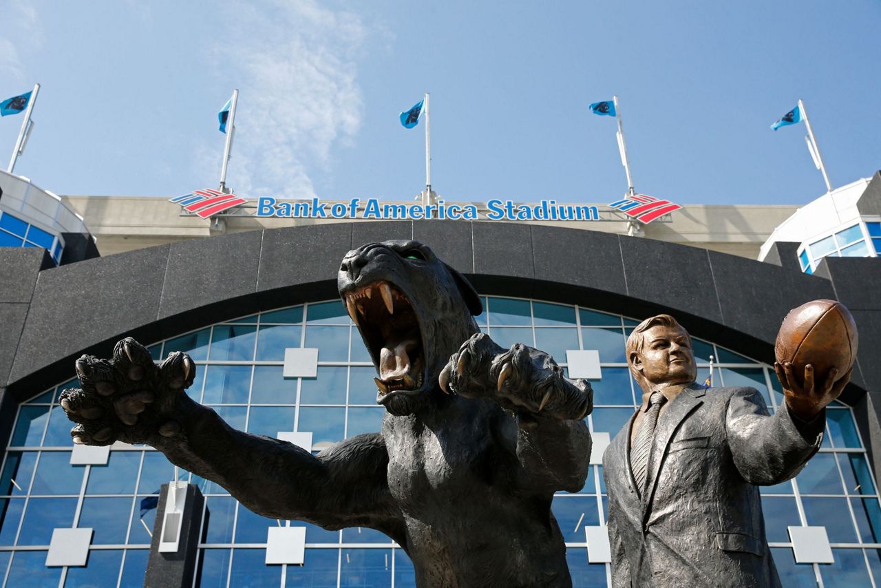Statue of former Panthers owner removed from outside stadium