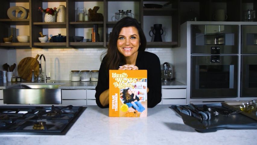 Tiffani Thiessen whips up a recipe from her new cookbook